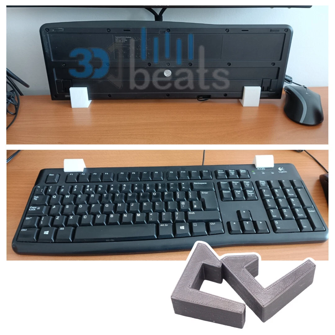 STAR- Vertical Organization Stand & Feet Risers For Logitech K120 ...