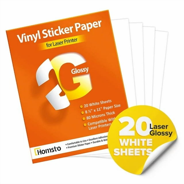 STAR- Vinyl Sticker Paper, Glossy Printable Vinyl Sticker Paper For ...