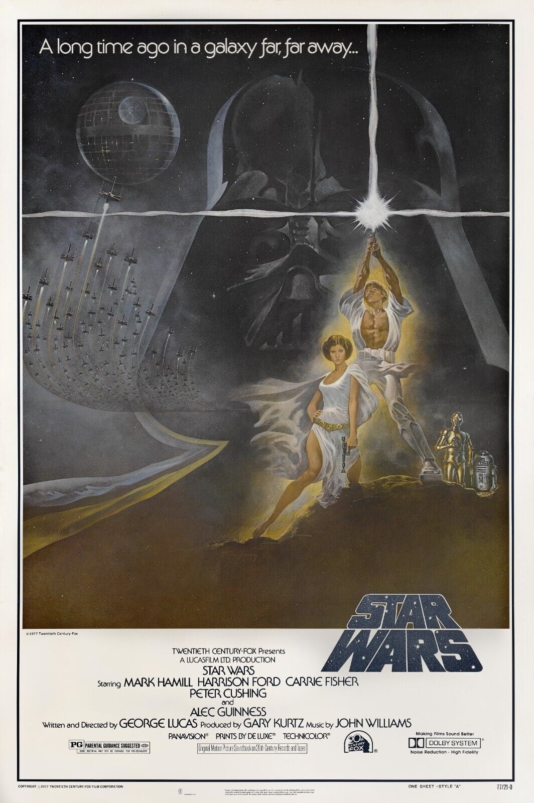 STAR WARS A NEW HOPE MOVIE POSTER 24x36 CLASSIC VINTAGE 85130 Hamil IV ...