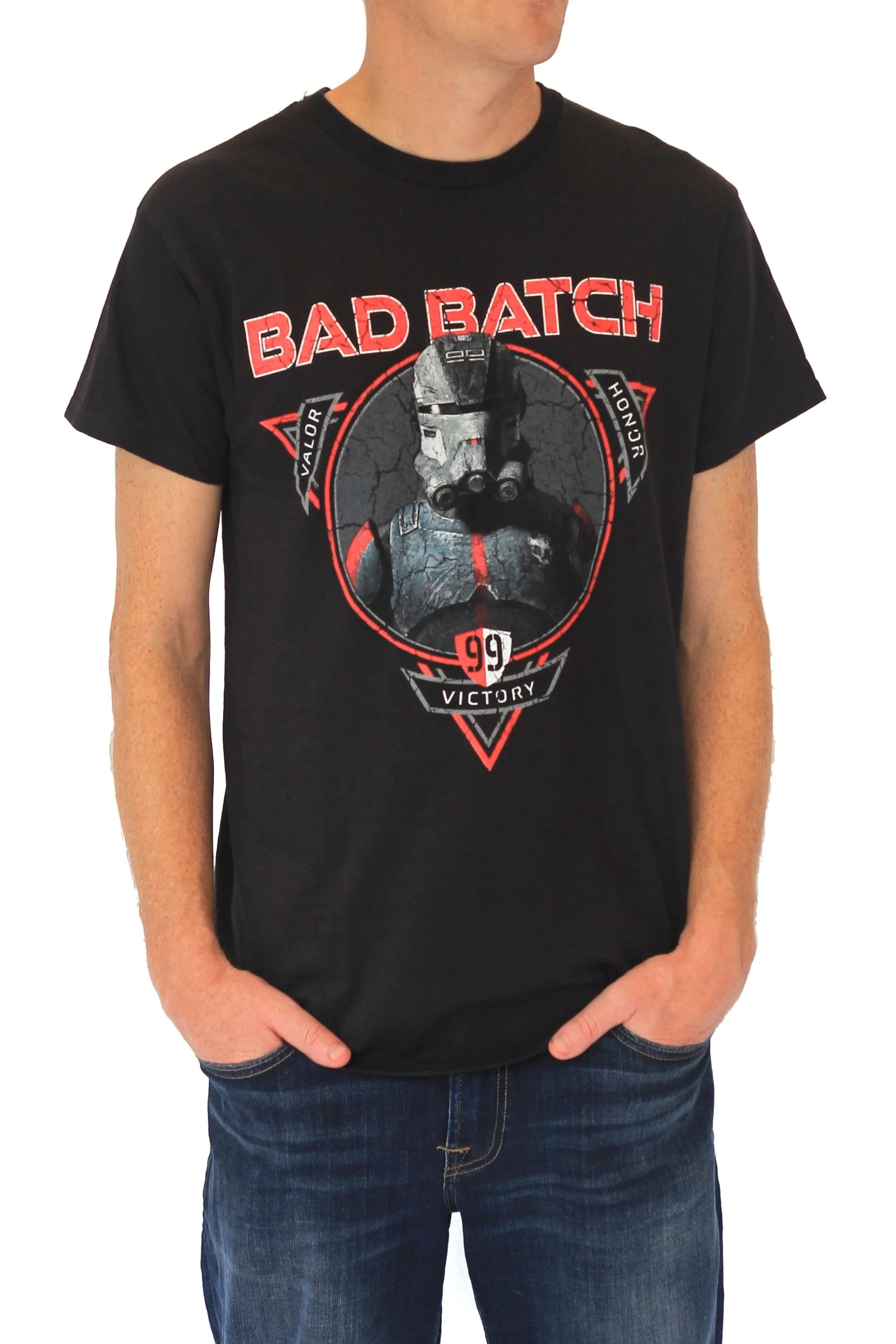 STAR WARS Bad Batch Tri Echo Clone Force 99 Adult Tee Graphic T-Shirt ...