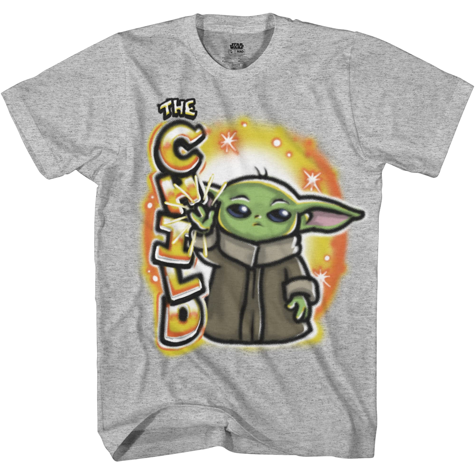 Star Wars Baby Yoda T-Shirt, Air Brushed Design, Boys Girls Unisex ...