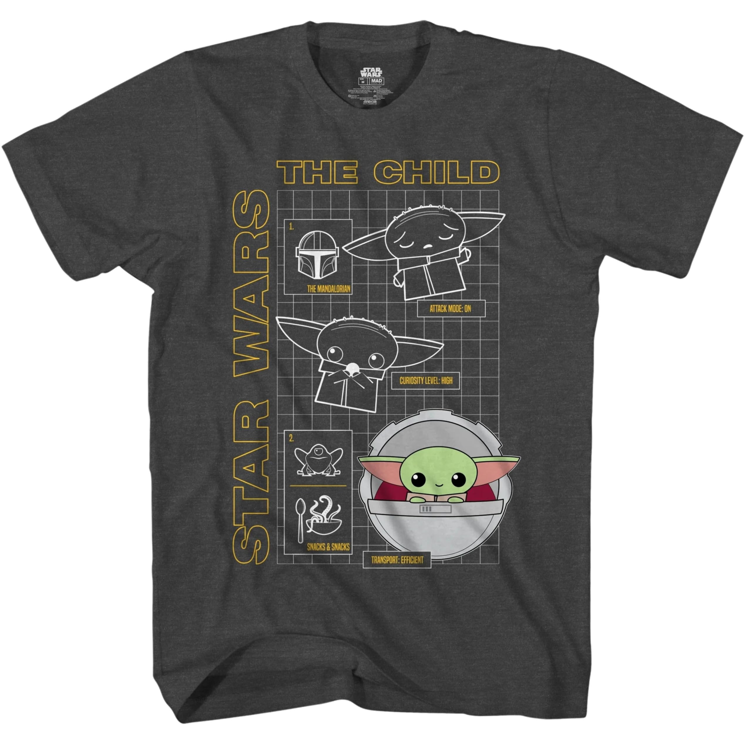 STAR WARS Boys Baby Yoda T-Shirt - Mandalorian The Child Boys Boys ...