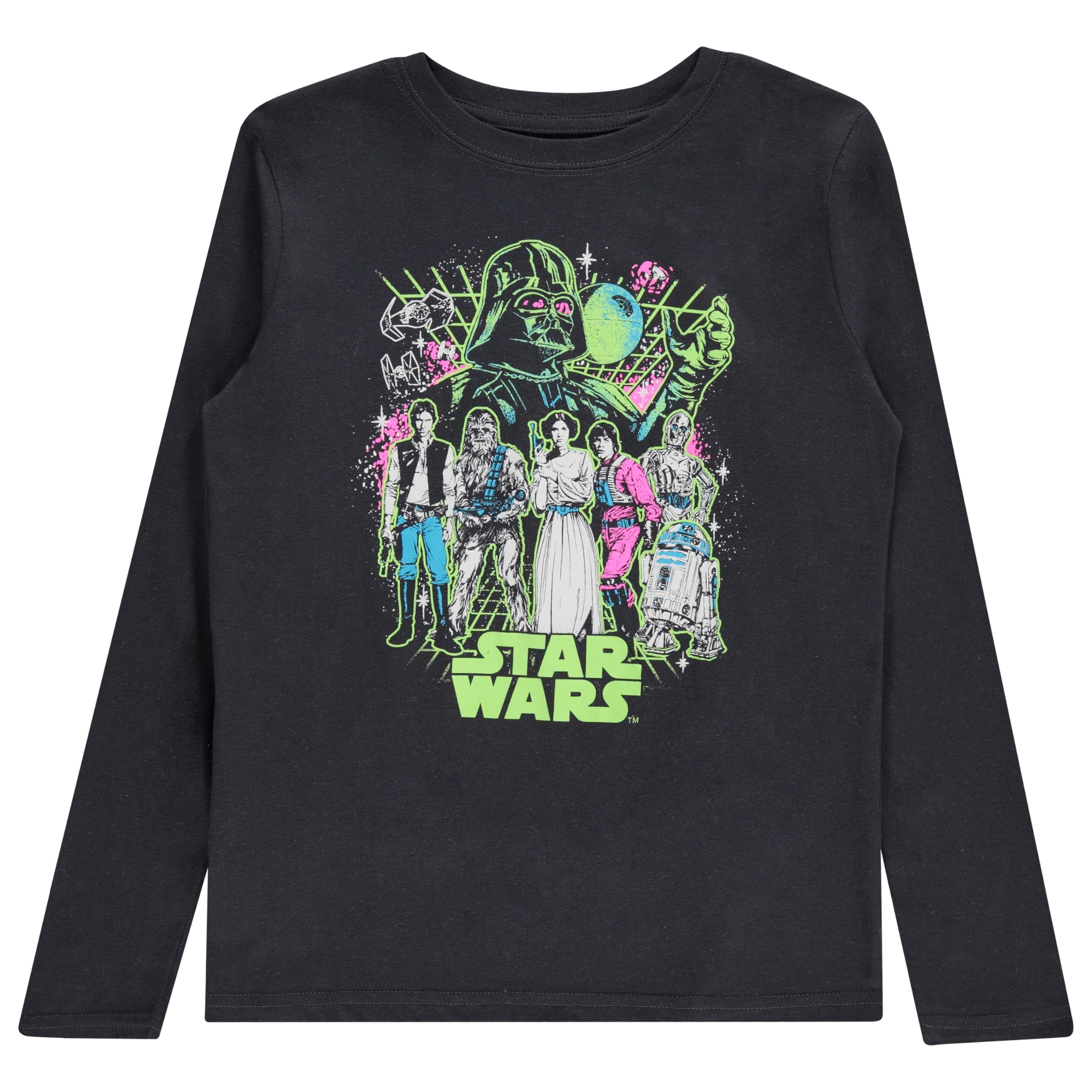 Star Wars Boys Group Character Long Sleeve Crewneck T-Shirt XS-XL ...