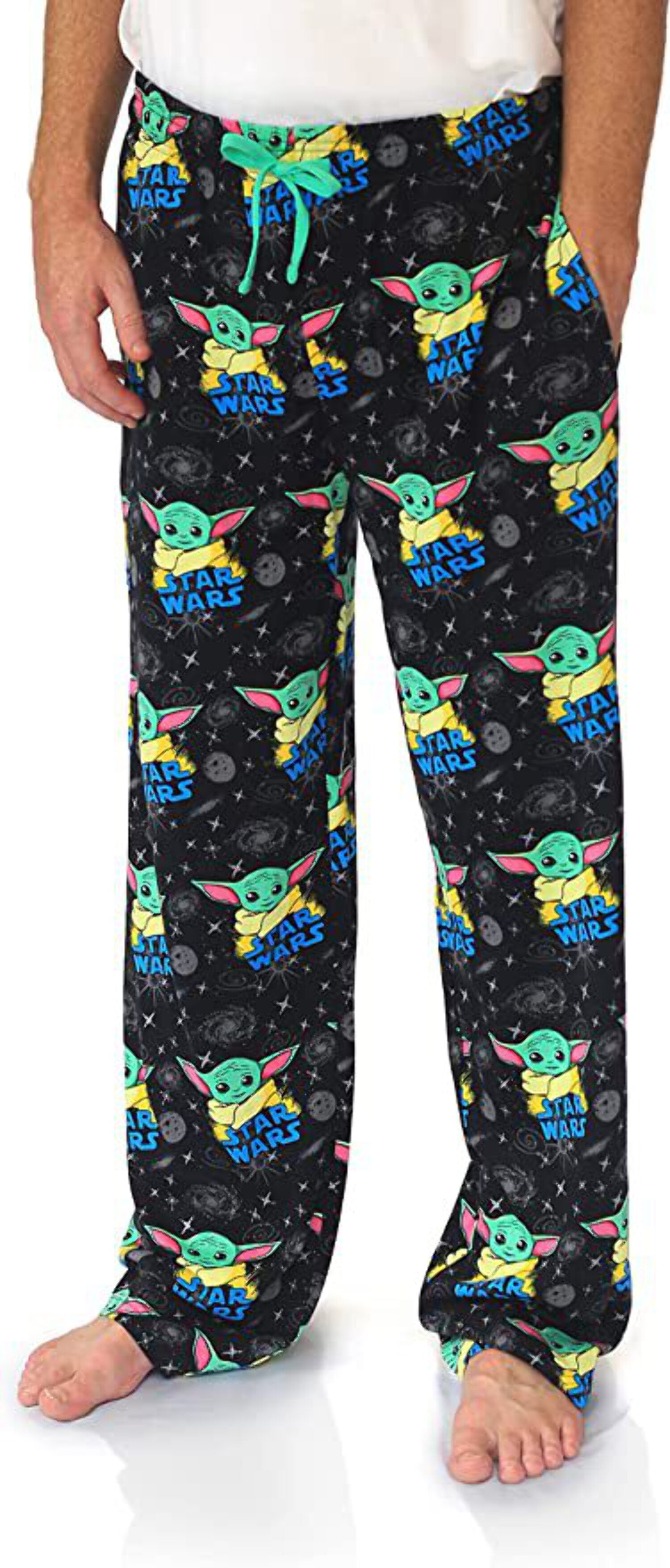 STAR WARS Child Galaxy Grogu Yoda Mandalorian Adult Lounge Sleep Pajama ...