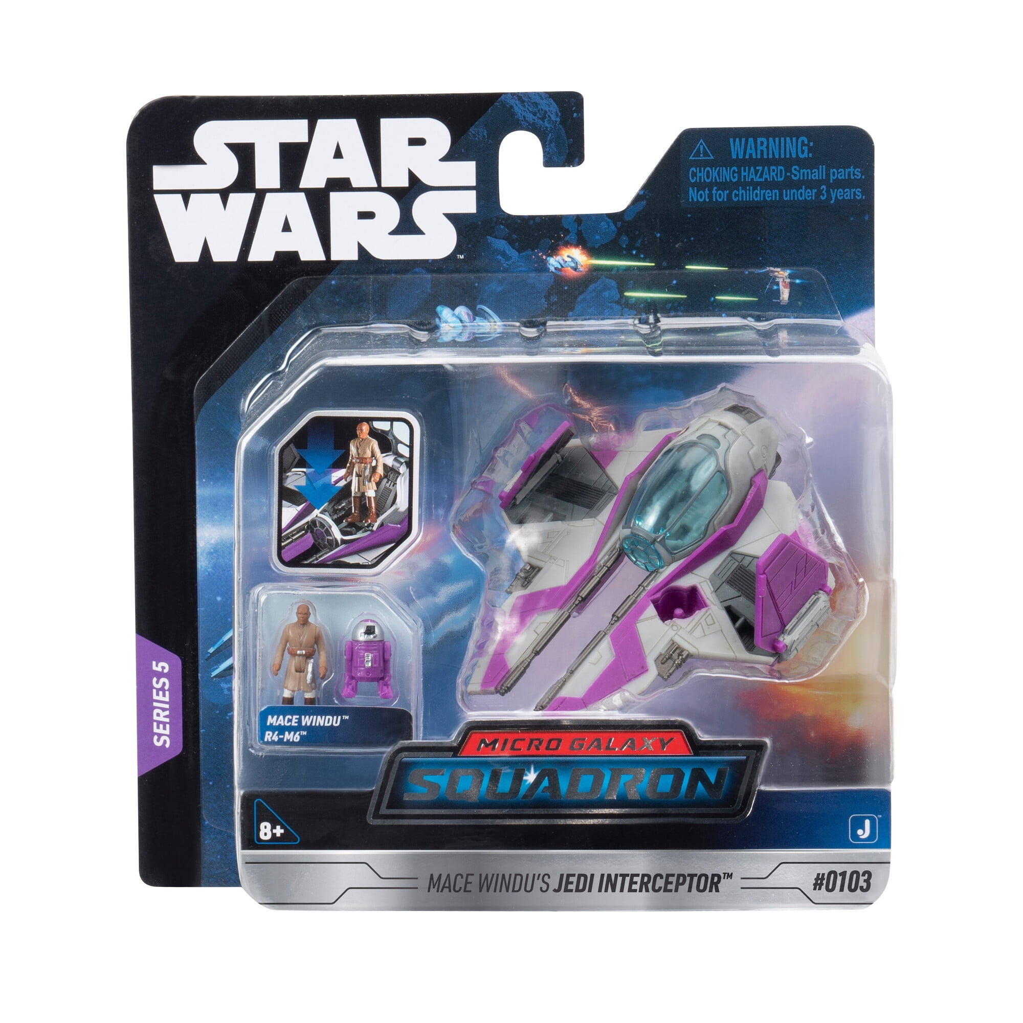 STAR WARS Micro Galaxy Squadron Mace Windu's Jedi Interceptor 3-inch ...