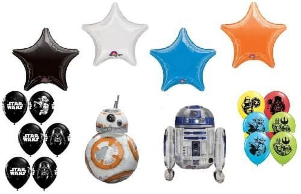 STAR WARS R2D2 BB8 Stars (18) Mylar & Latex Party Decoration BALLOONS ...