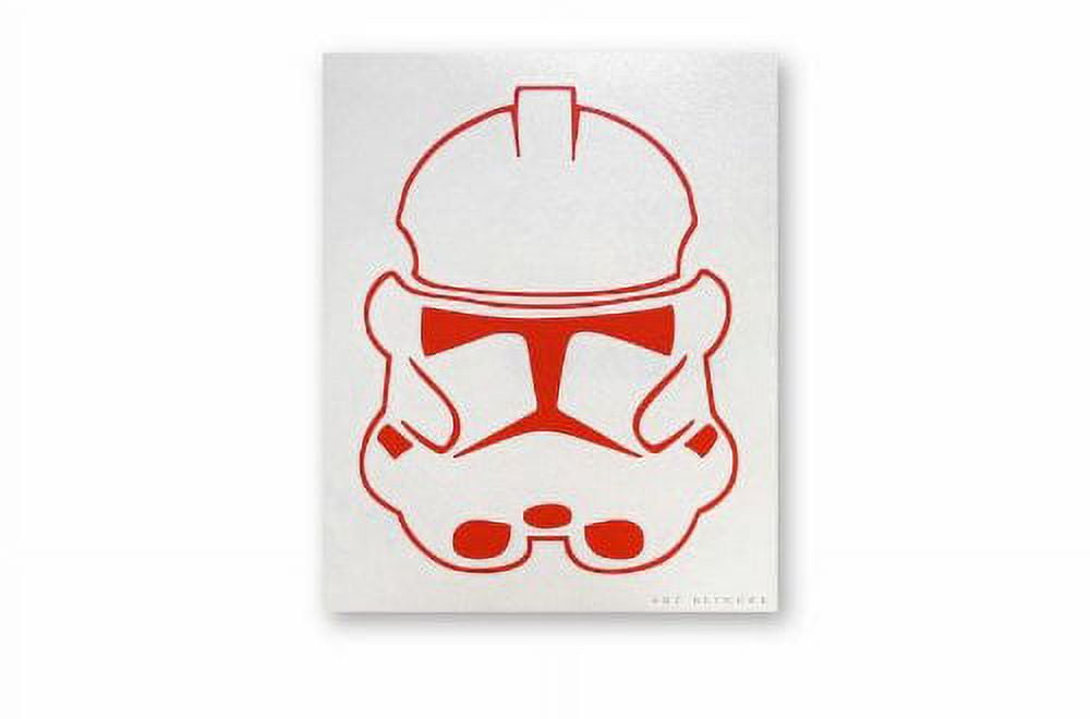 STAR WARS Storm Trooper BLACK Rub-On STICKER Disney Officially Licensed ...
