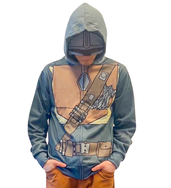 STAR WARS The Mandalorian Mando Sublimated Costume zip up Hoodie w ...