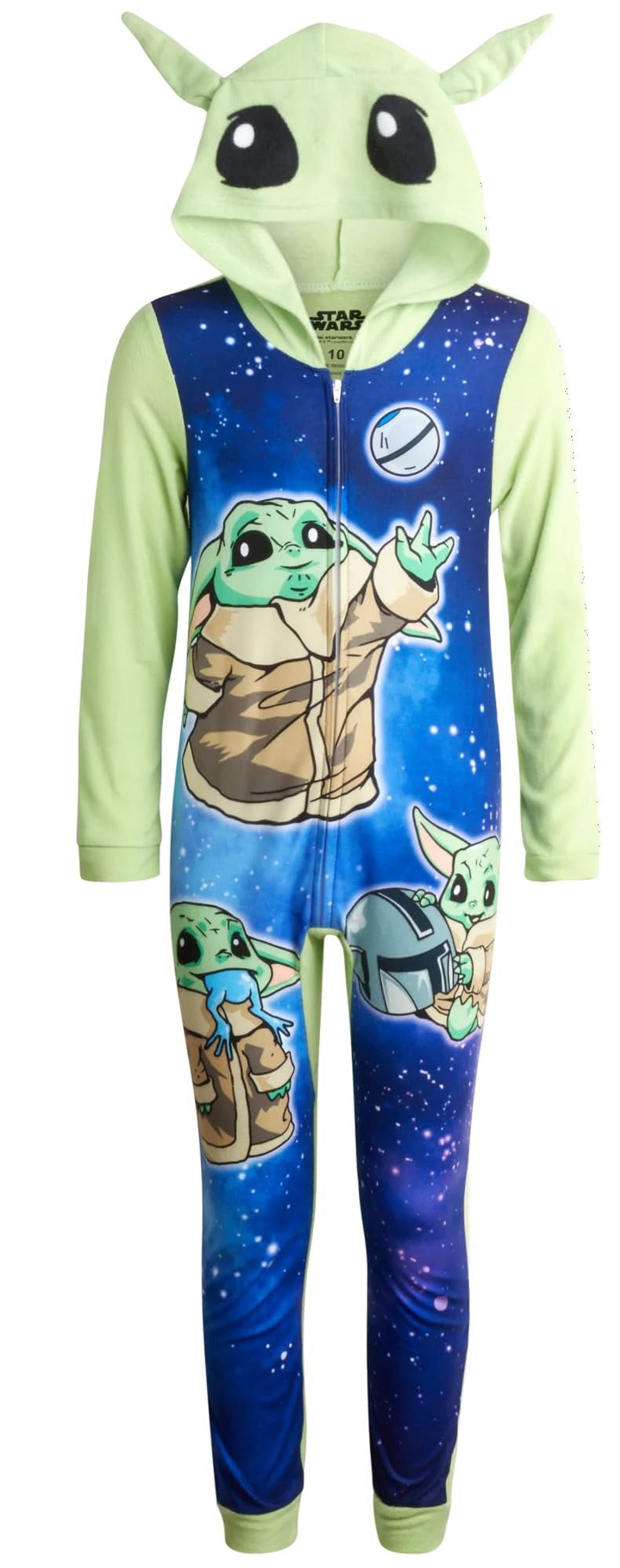 STAR WARS The Mandalorian Yoda Hooded Blanket Sleeper Pajamas - Walmart.com