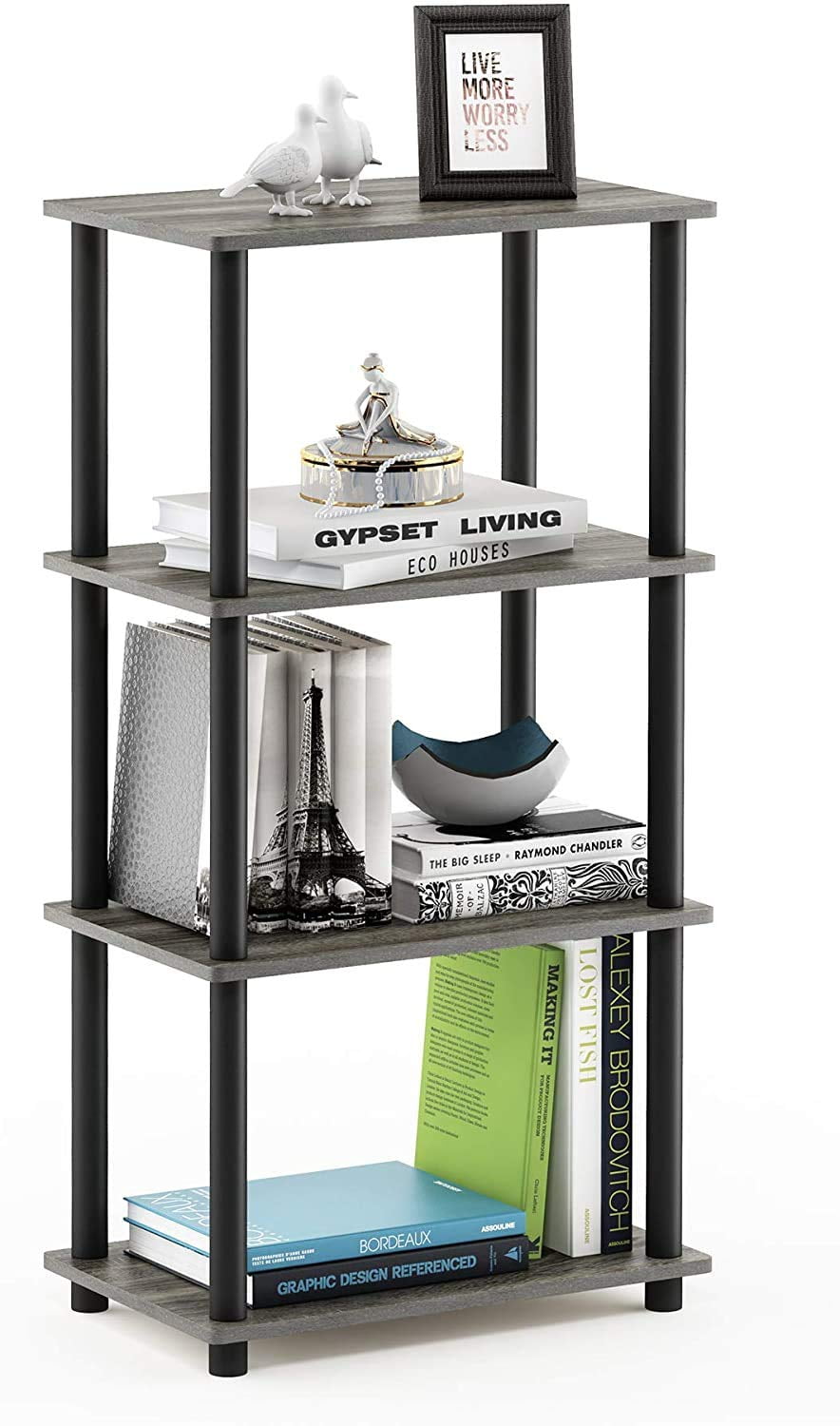 STAR WORK 4 Layer Tier Stand Shelf Rack Organizer TurnNTube End Table ...