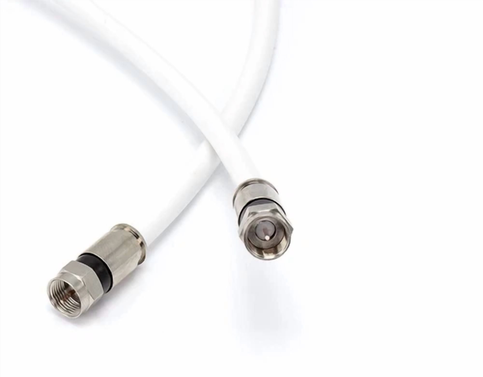 STAR- White, High Speed Rg6 Coax, Solid Copper Coaxial Cable, 2 Feet (0 ...