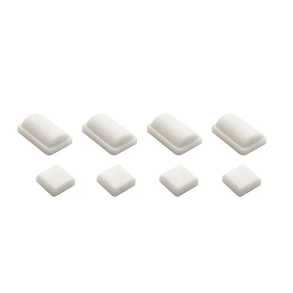STAR- White Rubber Feet Screw Cover 8 Pack + 3M Pads For Nintendo Wii ...