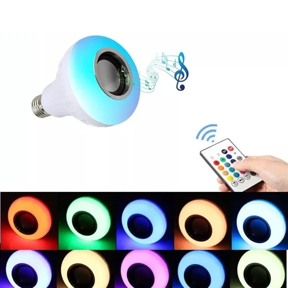 STAR- Wireless Bluetooth Led Light Speaker Bulb Rgb 12W Music Playing ...