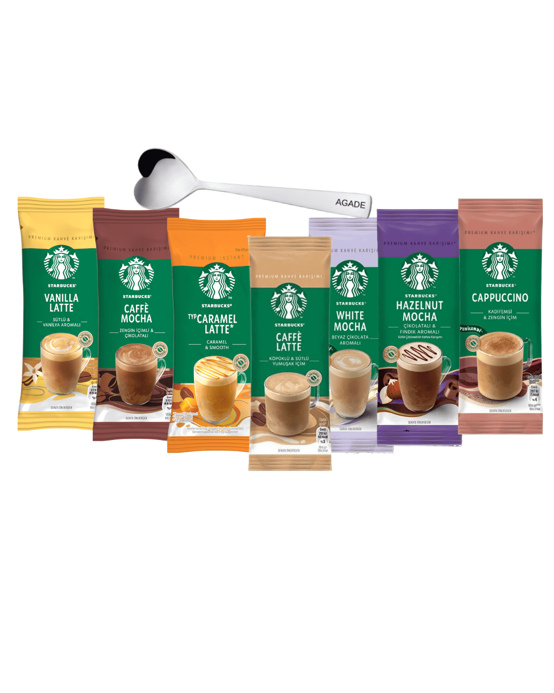 STARBUCKS Instant Coffee Packets Mix Variety Pack with Stainless Steel ...