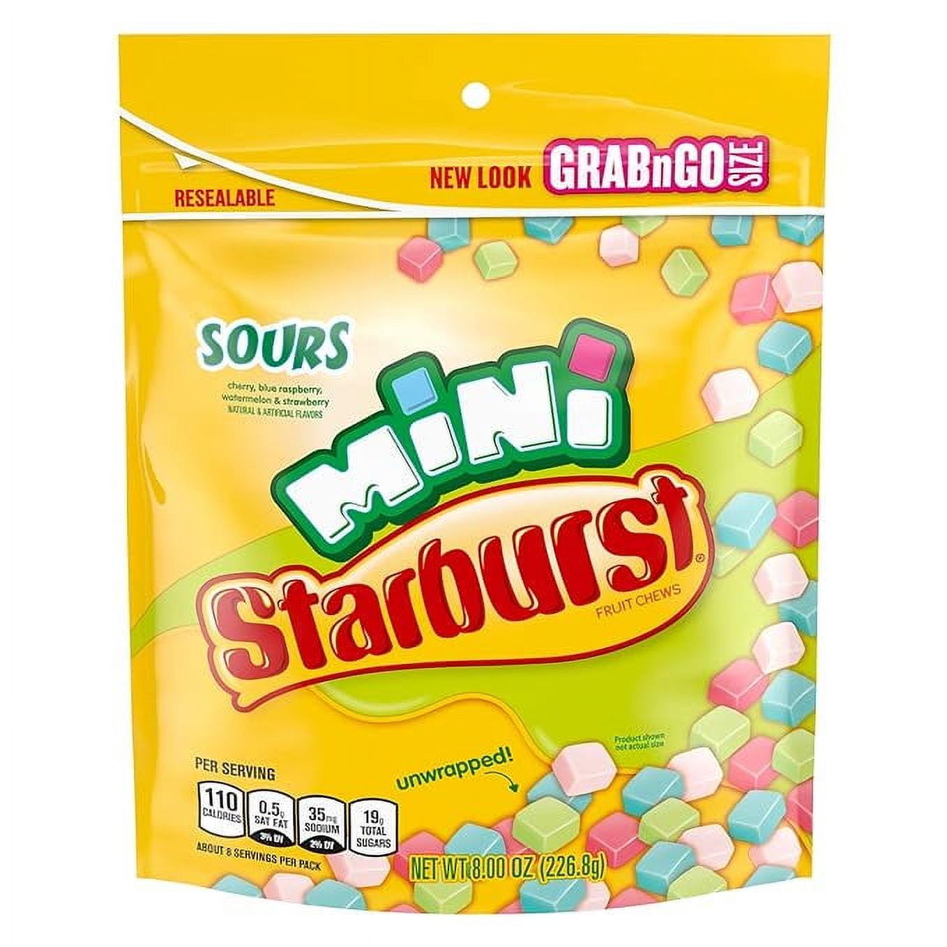STARBURST Sours Minis Fruit Chews Candy, 8-Ounce Grab N Go Size ...