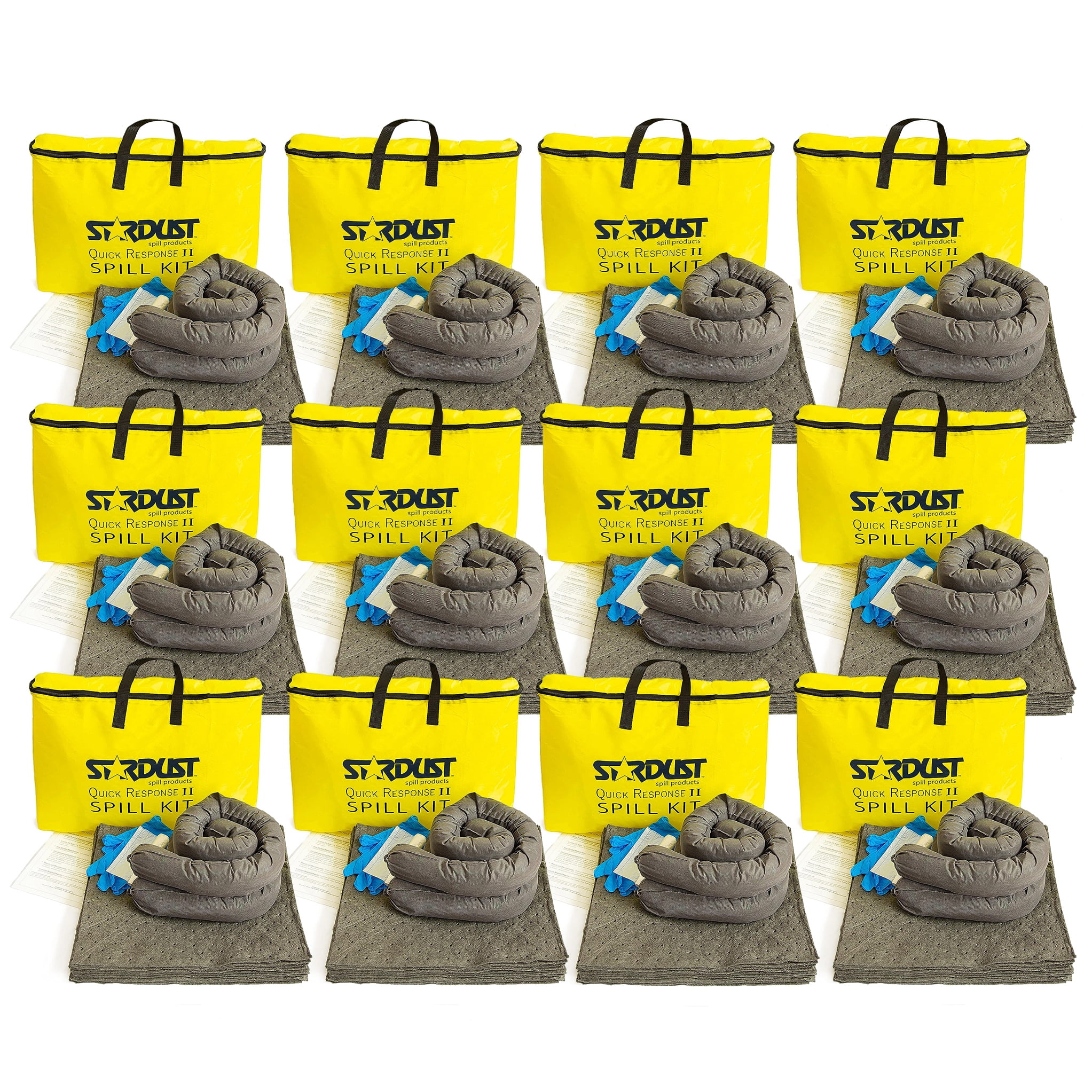 STARDUST Quick Response Universal Spill Cleanup Kit, 12-Pack, Portable ...