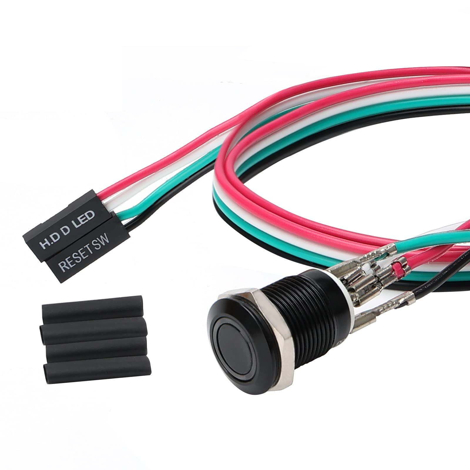 STARELO 12mm Computer case KEF16 DIY Restart Instant Installation and Replacement, Metal self ...