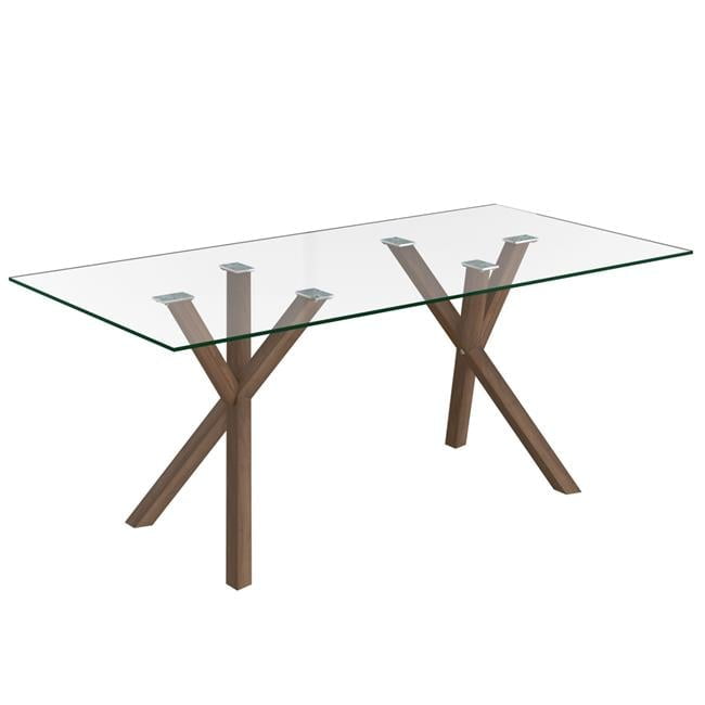 WHI 201-535WAL 71 x 35.50 x 30 in. Stark Rectangular Dining Table in Walnut - Walmart.com