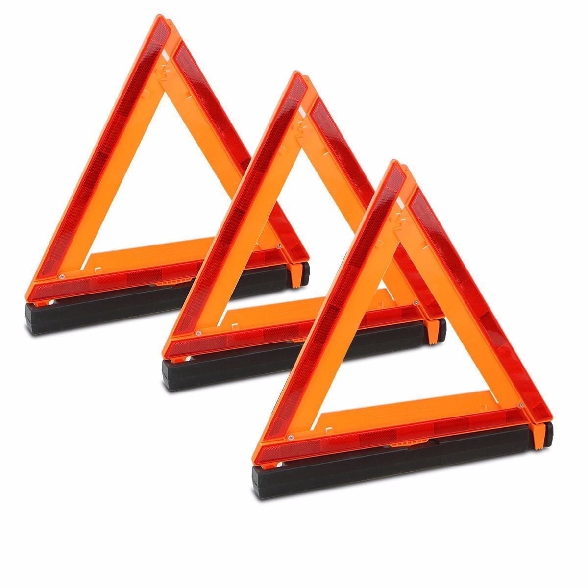 Stark USA 3 Pack Warning Triangle DOT Approved, Foldable Emergency ...
