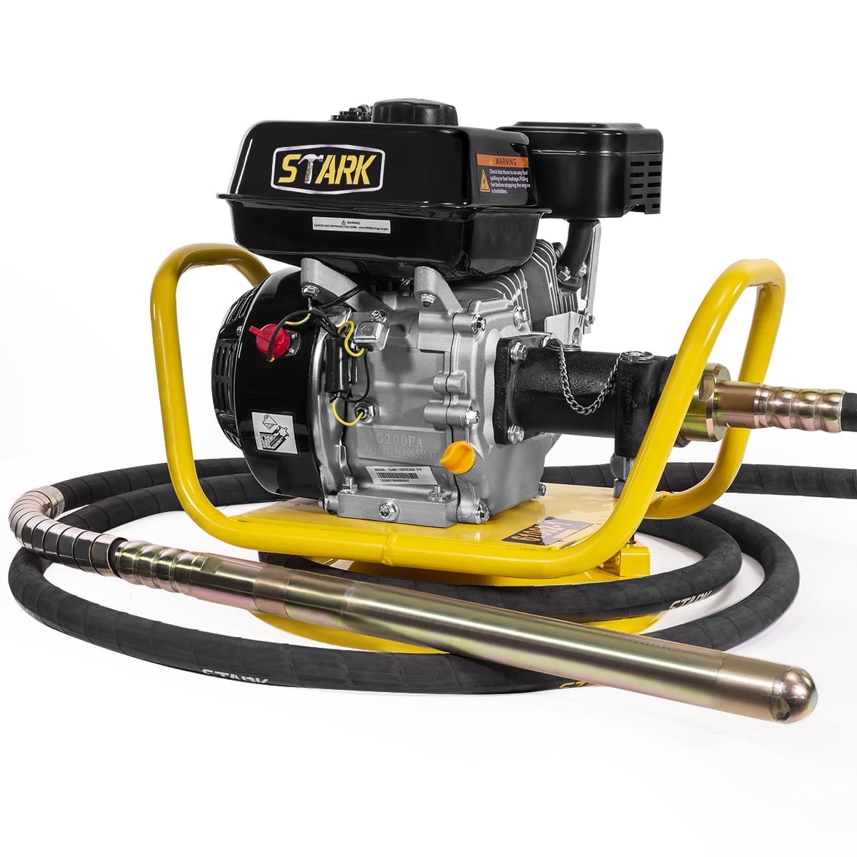 STARK USA 6.5HP Gas Power Concrete Vibrator Long Shaft Construction Motor Flexible Vibrator ...