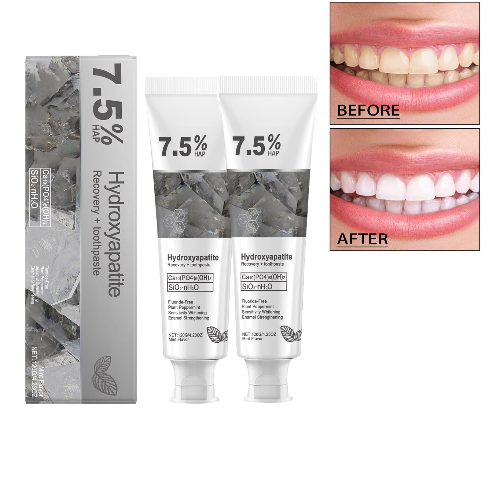 STARLAN 2PCS Teeth Whitening Toothpaste, Hydroxyapatite Toothpaste for ...