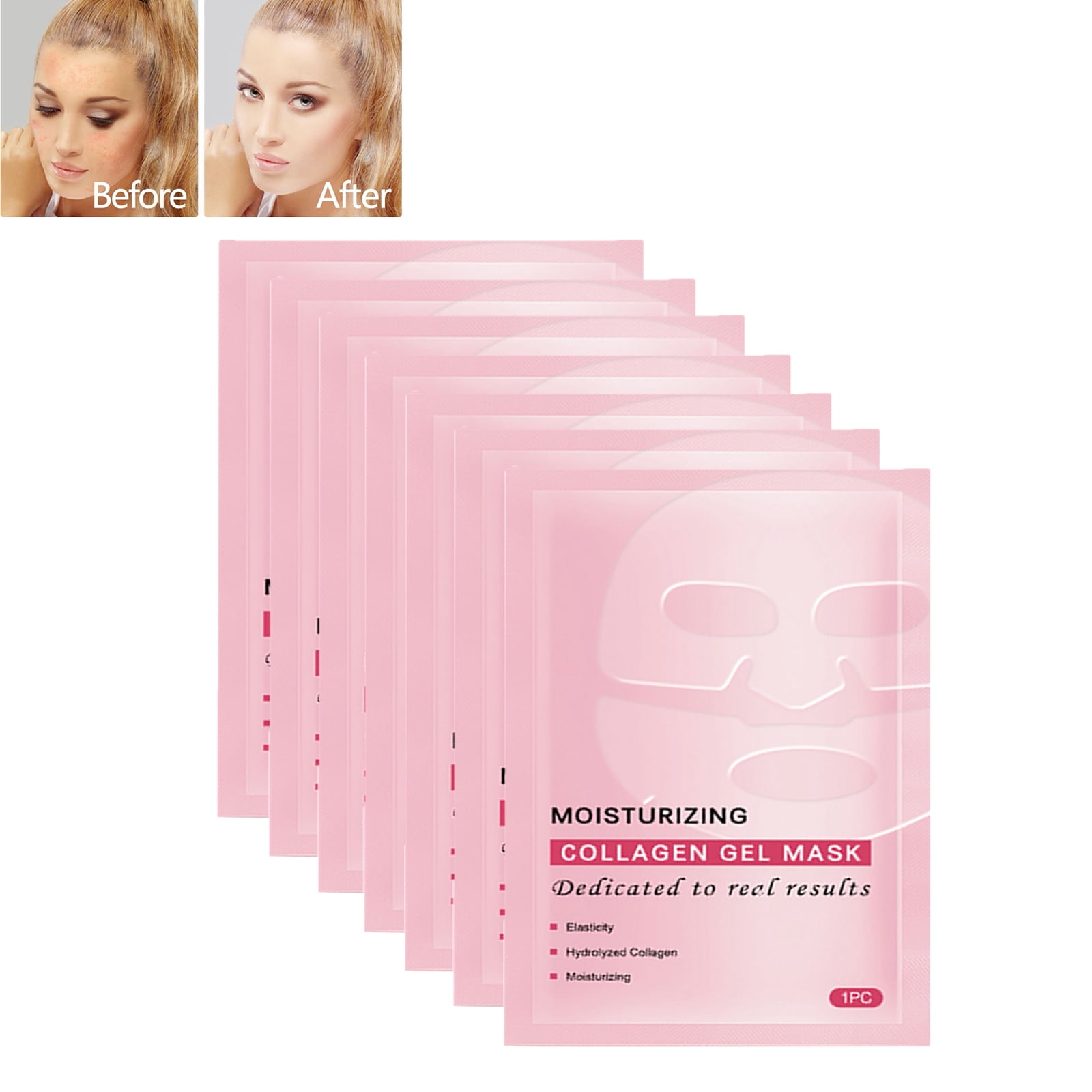 STARLAN 8PCS Bio-Collagen Real Deep Mask, Deep Collagen Jelly Gel Face ...