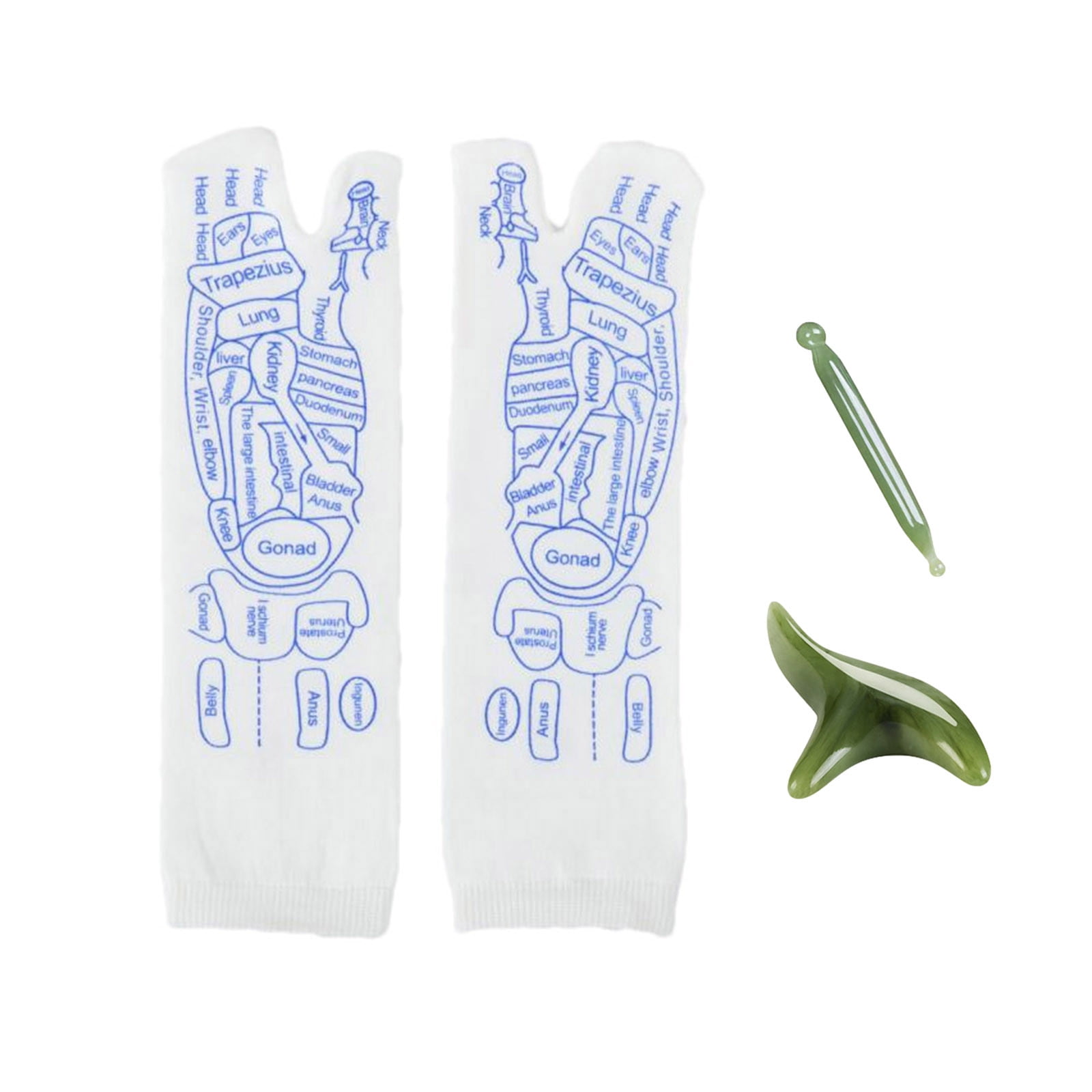 STARLAN Acupressure Reflexology Socks with Trigger Point Massage Tool ...