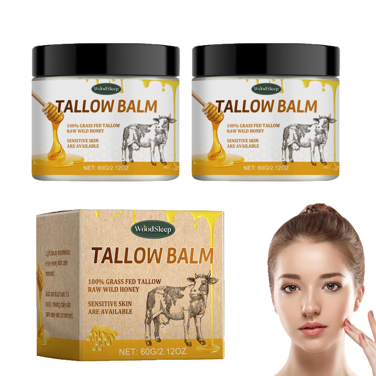 STARLAN Beef Tallow Cream, Beef Tallow Cream Grass Feed Cow Tallow Balm ...