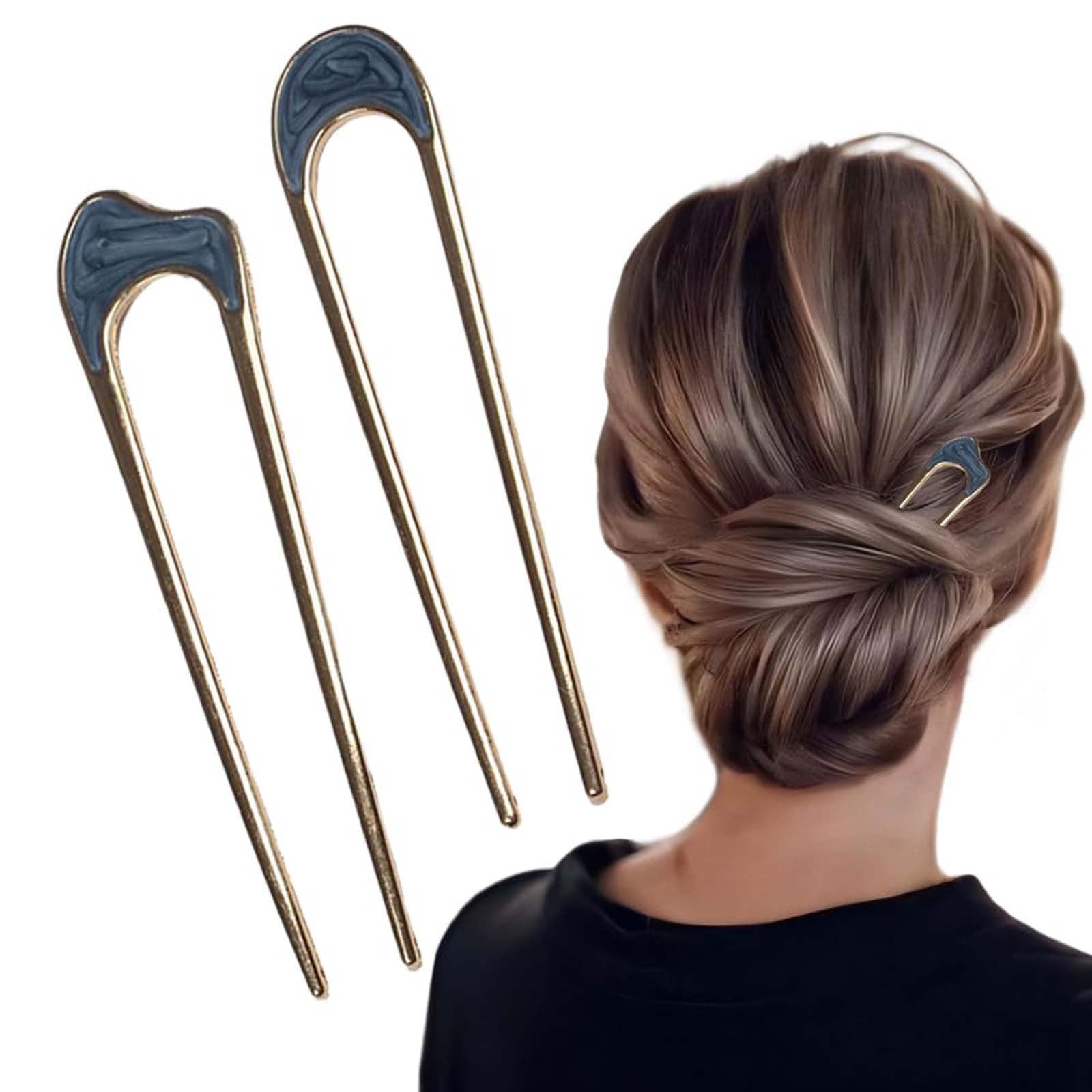 STARLAN French Hair Pin, New U-shaped Hair Pins for French Twist Hair ...