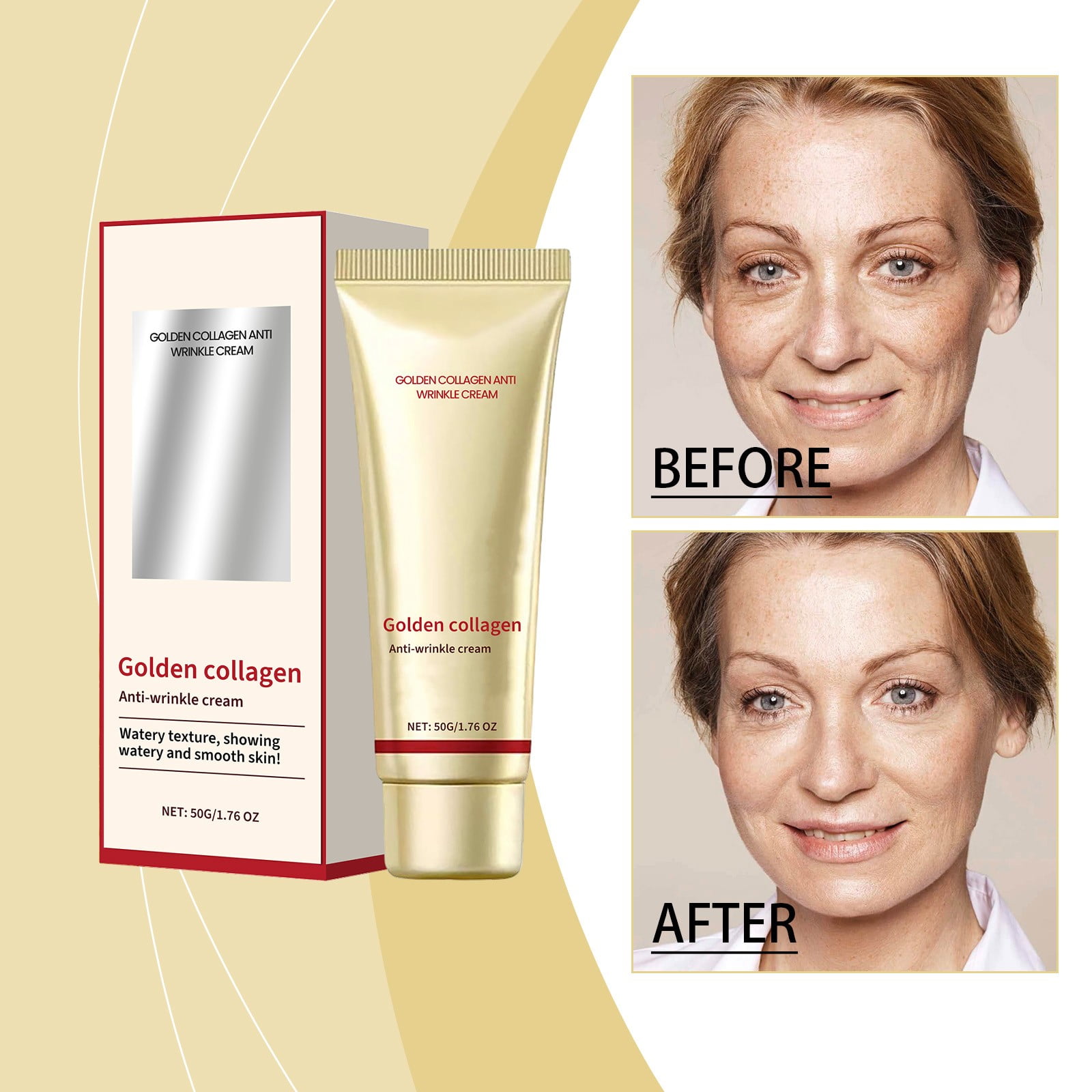 STARLAN Gold Collagen Cream, Gold Collagen Anti-Wrinkle Cream, Anti-Aging Face Cream, Gold and ...