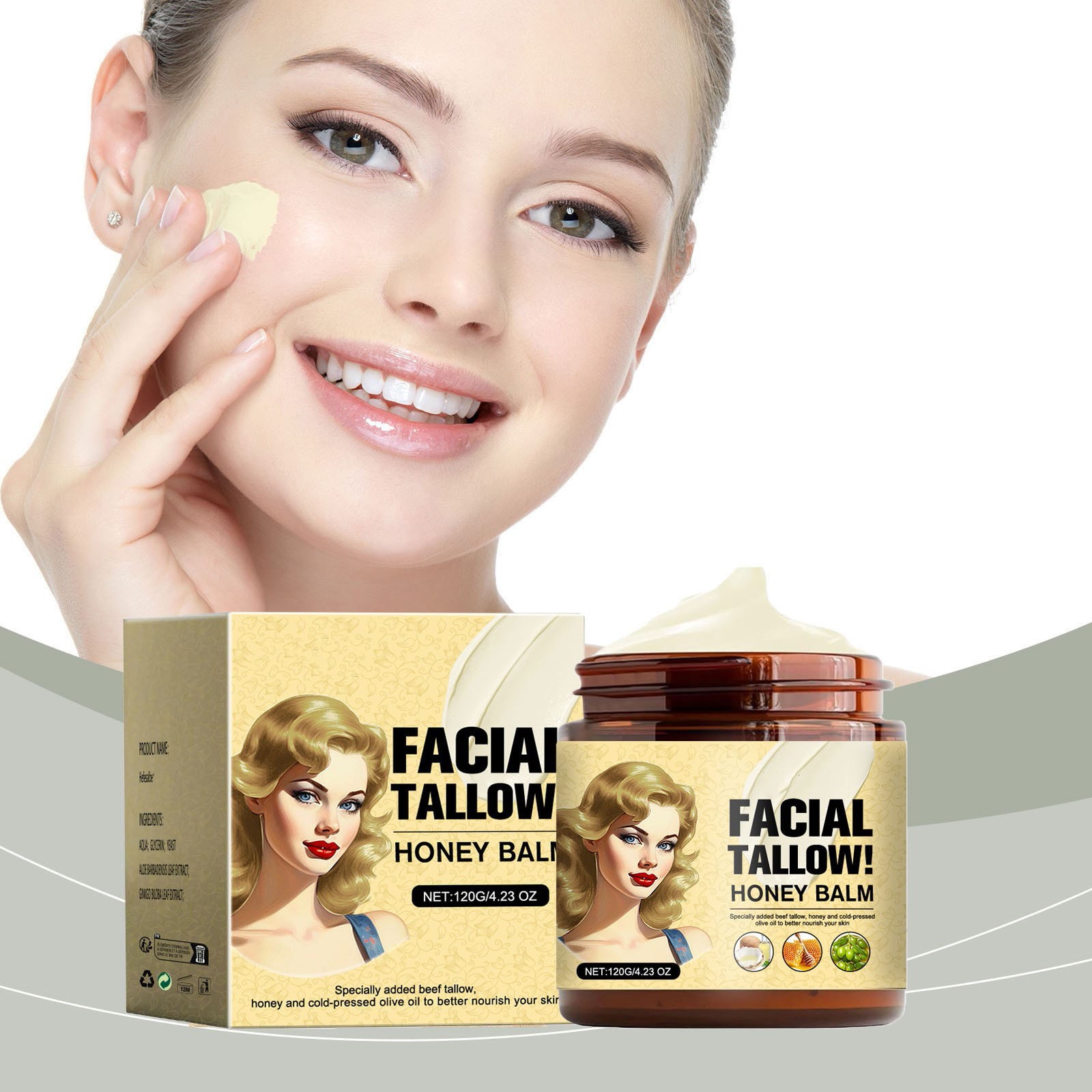 STARLAN Grass Fed Beef Tallow Balm, Tallow Balm Face Moisturizer Cream ...