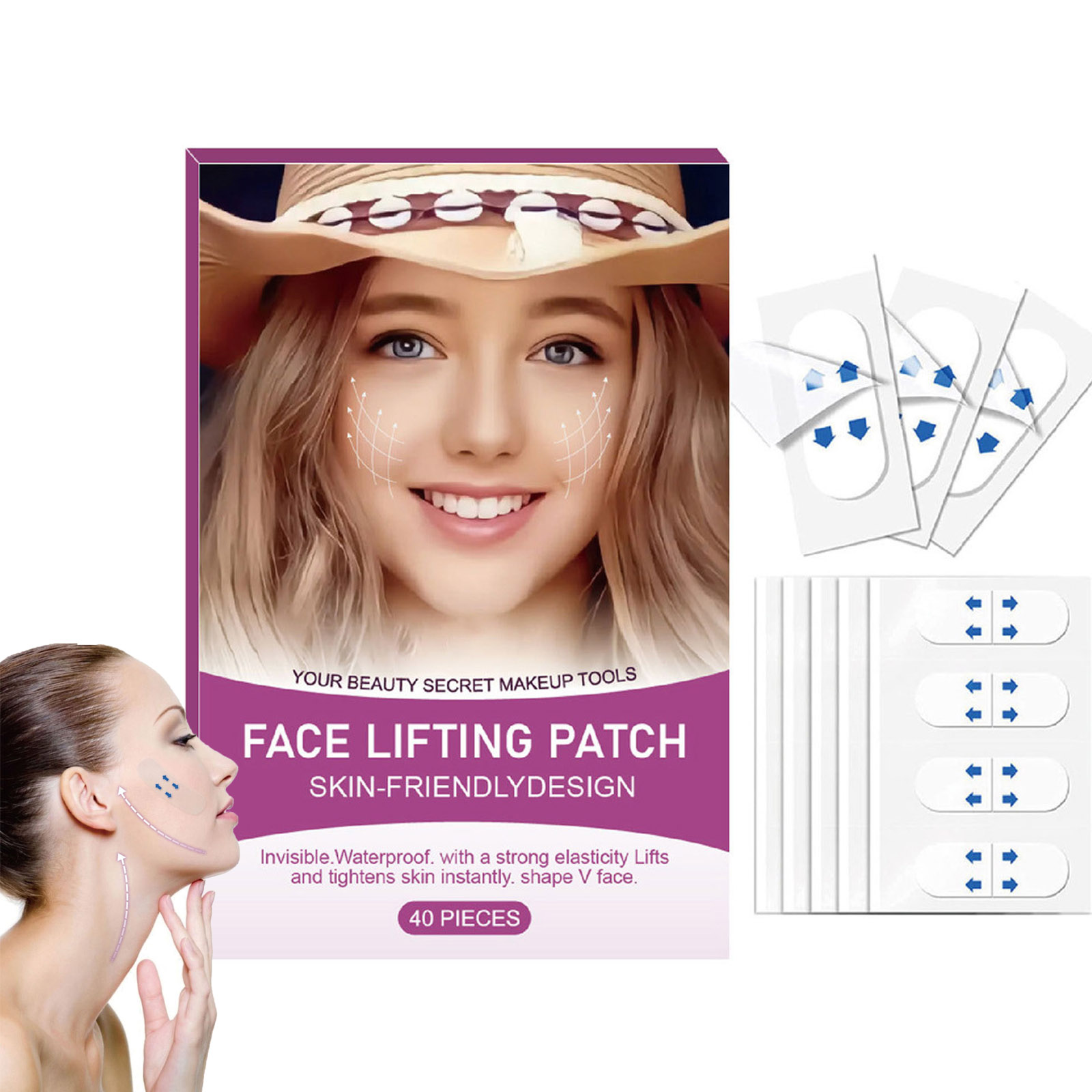 STARLAN Invisible Face Lifter Tape Neck Lifting Invisible Facelift Tape ...