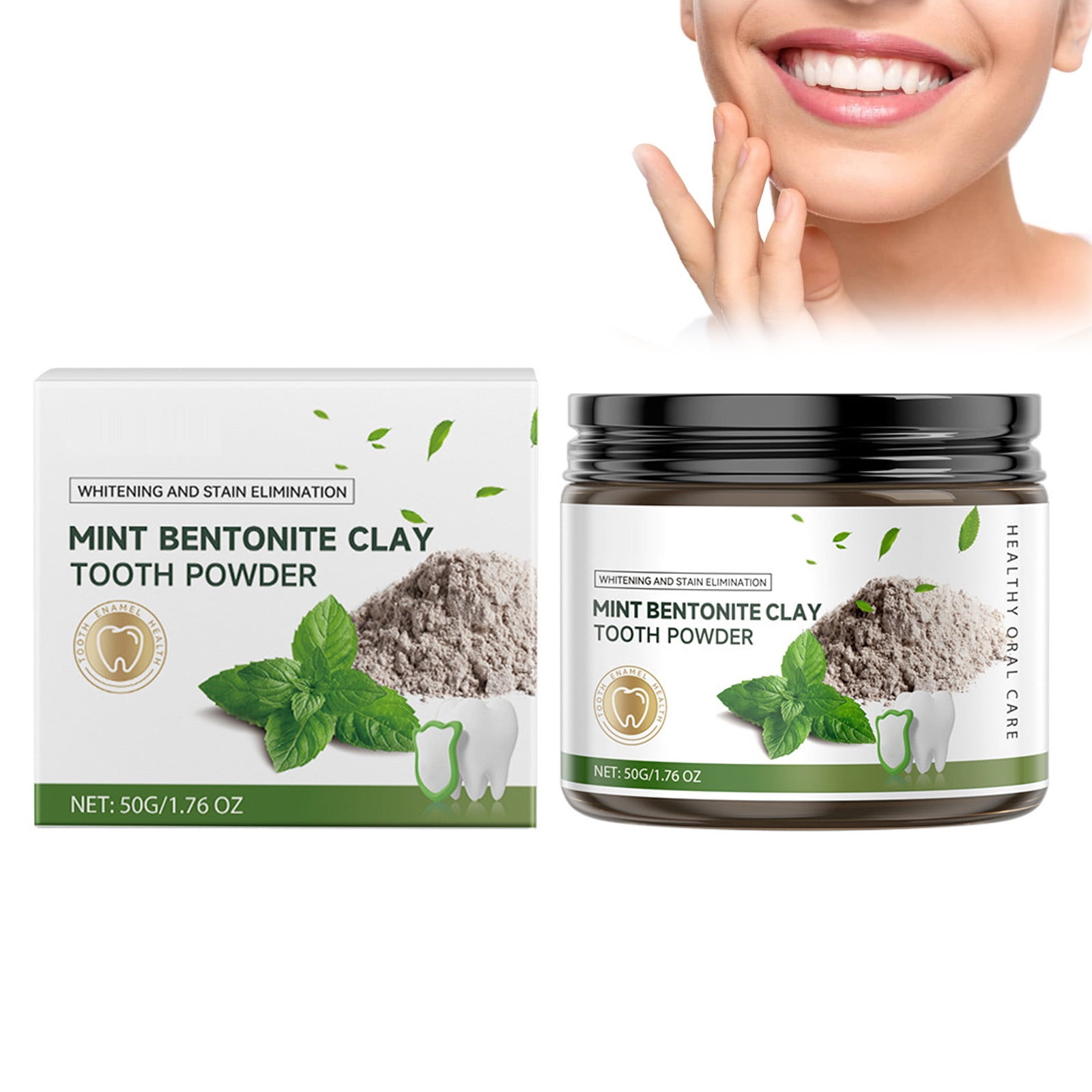 STARLAN Tooth Powder, Teeth Whitening Powder, Mint Bentonite Clay Tooth ...