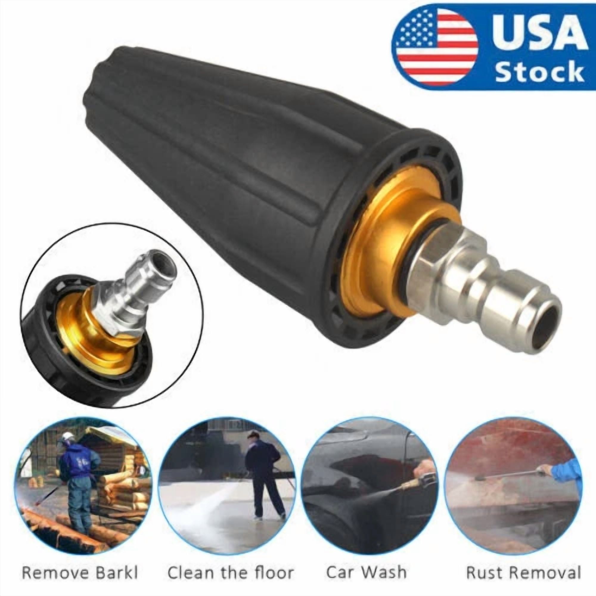 STARLIGHT- 1/4" High Pressure Washer Rotating Turbo Nozzle Spray Tip 4. ...