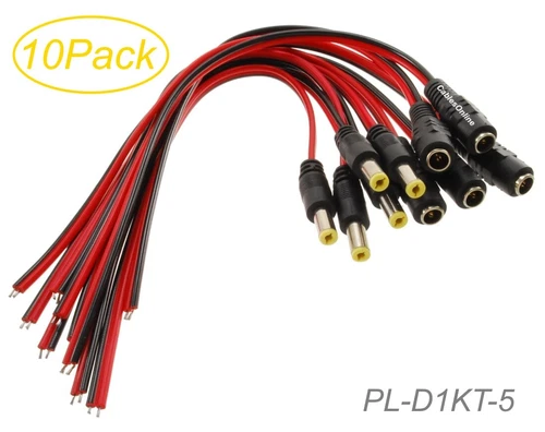 STARLIGHT- 10-Pack 10" Security Camera 5.5Mm/2.1Mm Dc Power Plugs ...