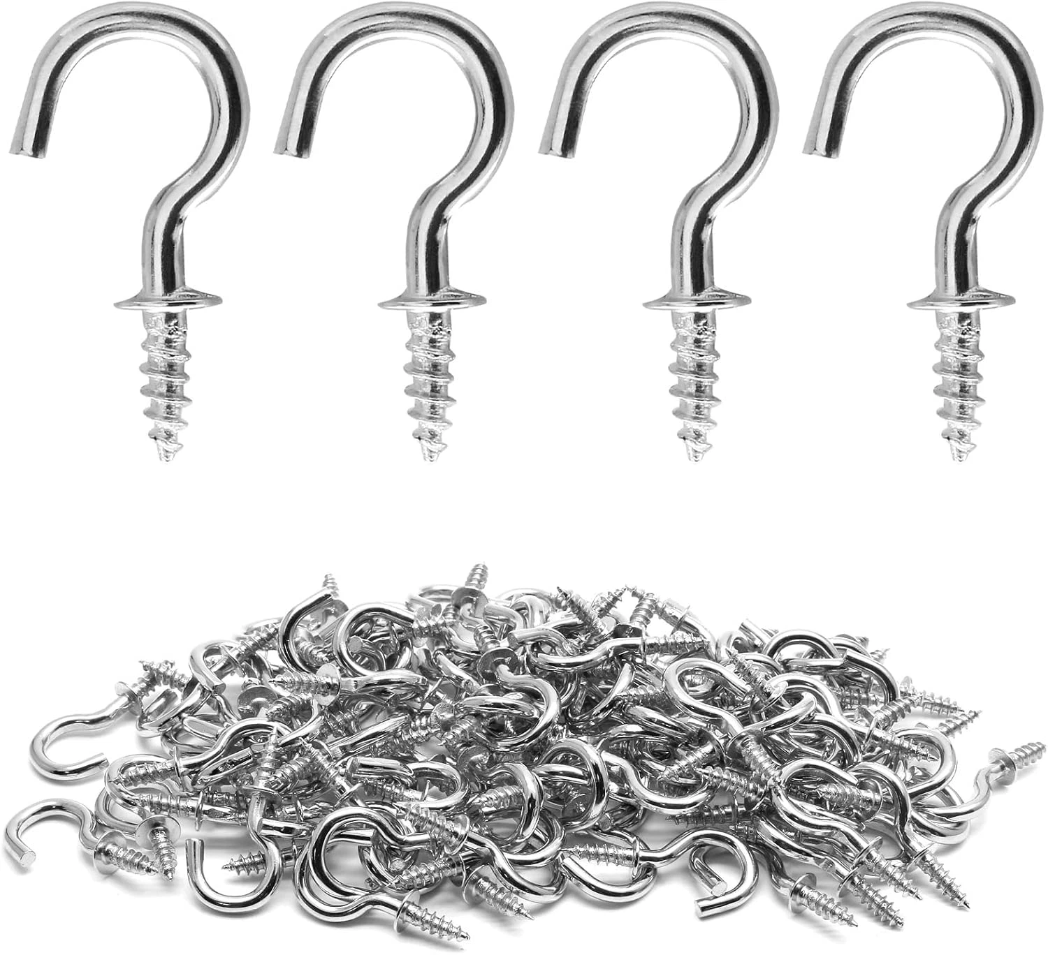 STARLIGHT- 10 Pcs 1/2" Ceiling Cup Screw Hook Self-Tapping Screws Hooks ...
