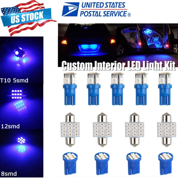 STARLIGHT- 13X Auto Car Interior Led Lights Dome License Plate Lamp 12V ...