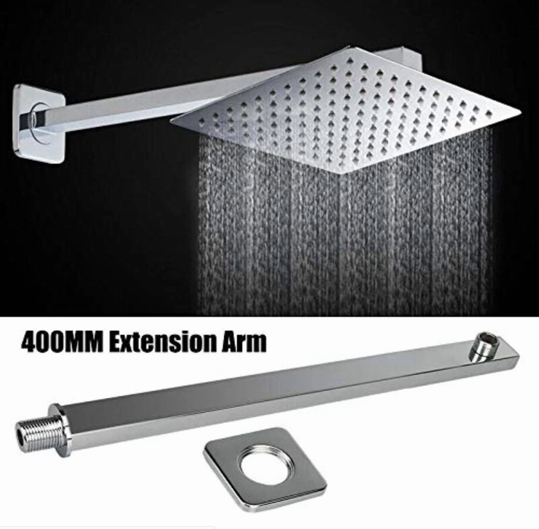 STARLIGHT- 16" 40Cm Square Ceiling Rain Shower Head Chrome Wall Mounted ...