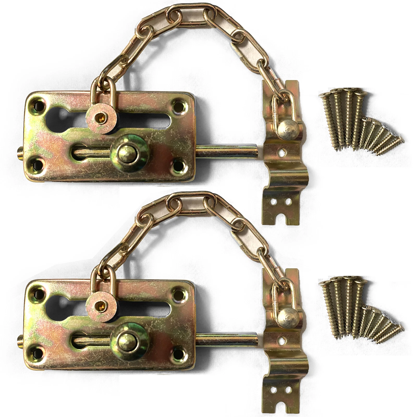 STARLIGHT- 2 Door Lock Hinge Chain Bolt Latch Slide Guard Home Security ...