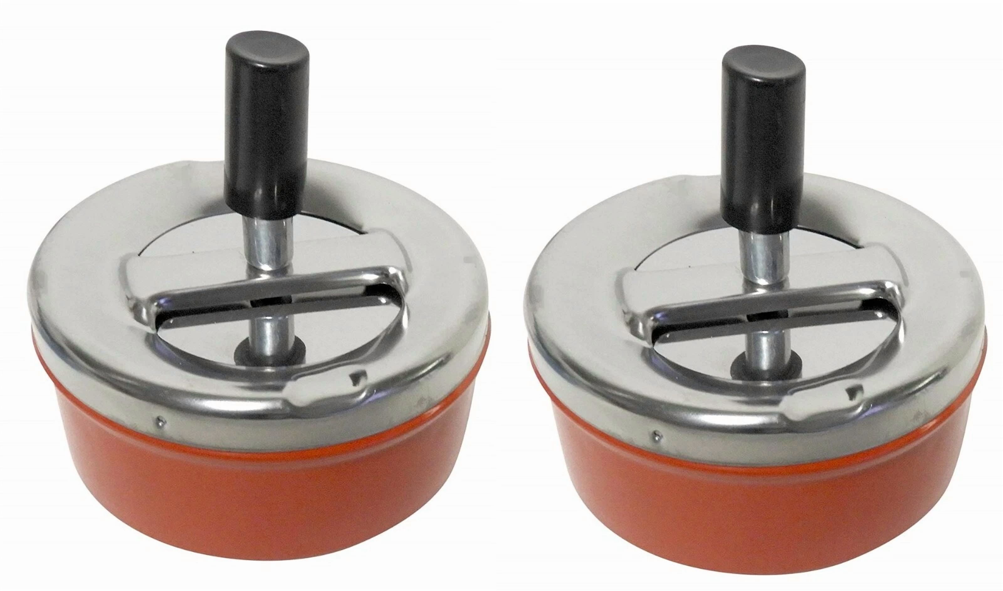 STARLIGHT- 2 Pack Round Push Down Ashtray With Spinning Tray Retro ...