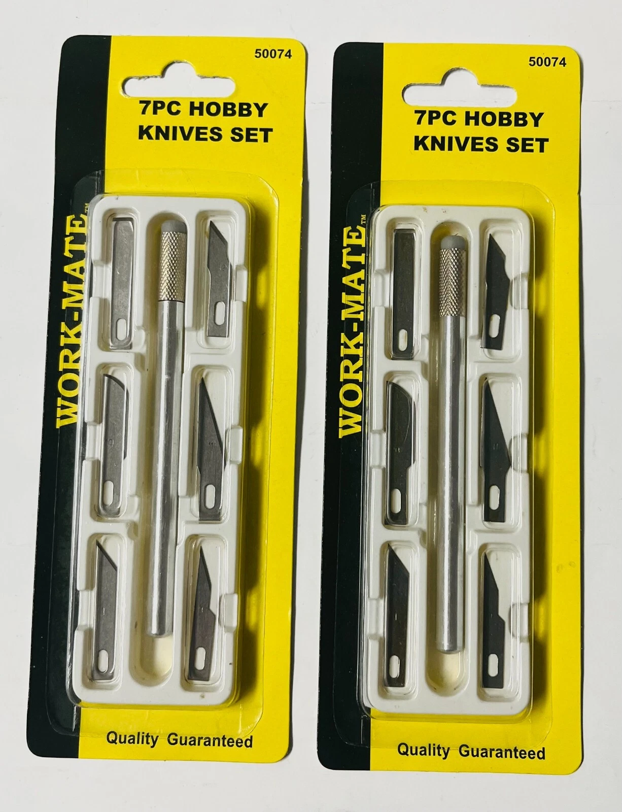 STARLIGHT- 2 Set Of 7-Pcs Hobby Knives Set With Plastic Tray - Walmart.com