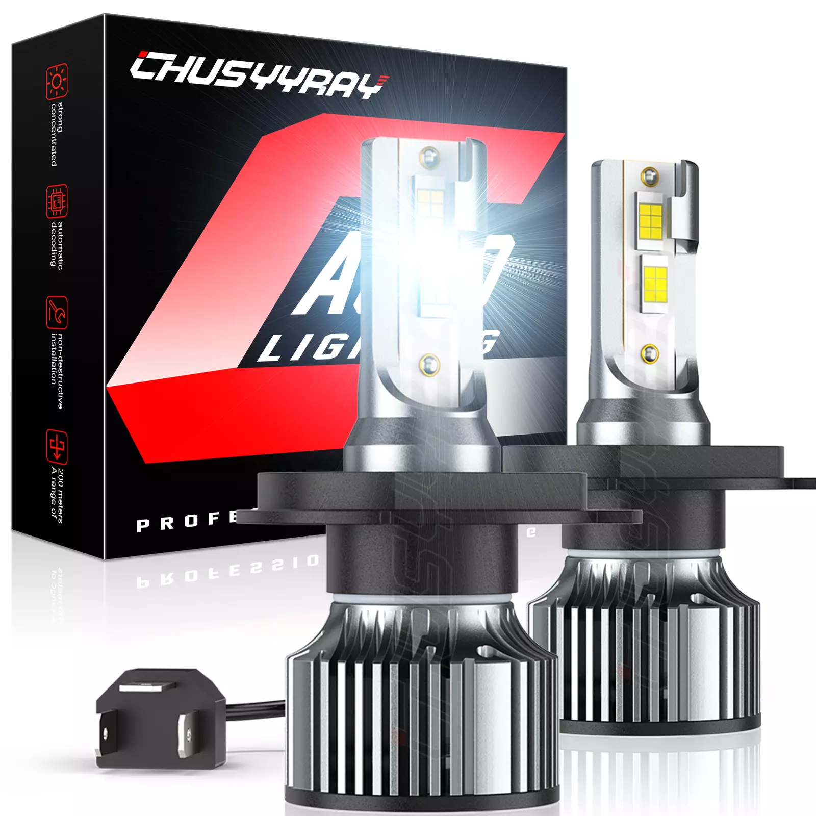 STARLIGHT- 2 Ultra Bright Hi/Lo Led Headlight Bulbs Fit Deere 5075E ...