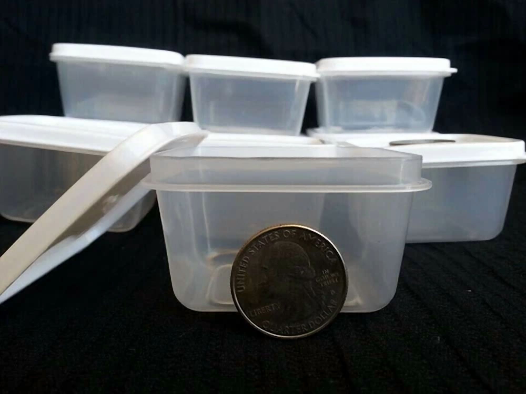 STARLIGHT- 20 New Mini Clear Plastic Small Boxes With Lid Container ...