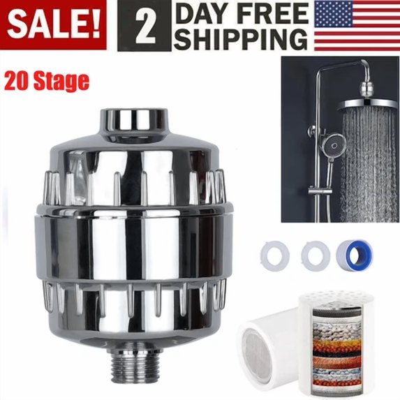 STARLIGHT- 20 Stage Shower Head Filter Purifier With Filter For Hard ...