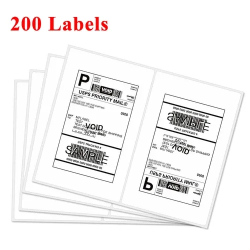 STARLIGHT- 200 Shipping Labels 8.5 X 5.5 Rounded Corner Self Adhesive 2 ...