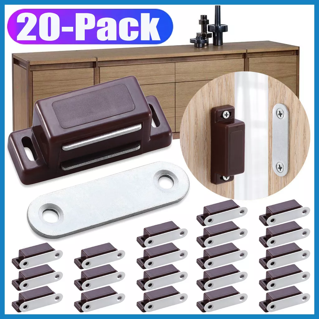 STARLIGHT- 20X Magnetic Door Catches Kitchen Cupboard Wardrobe Cabinet ...