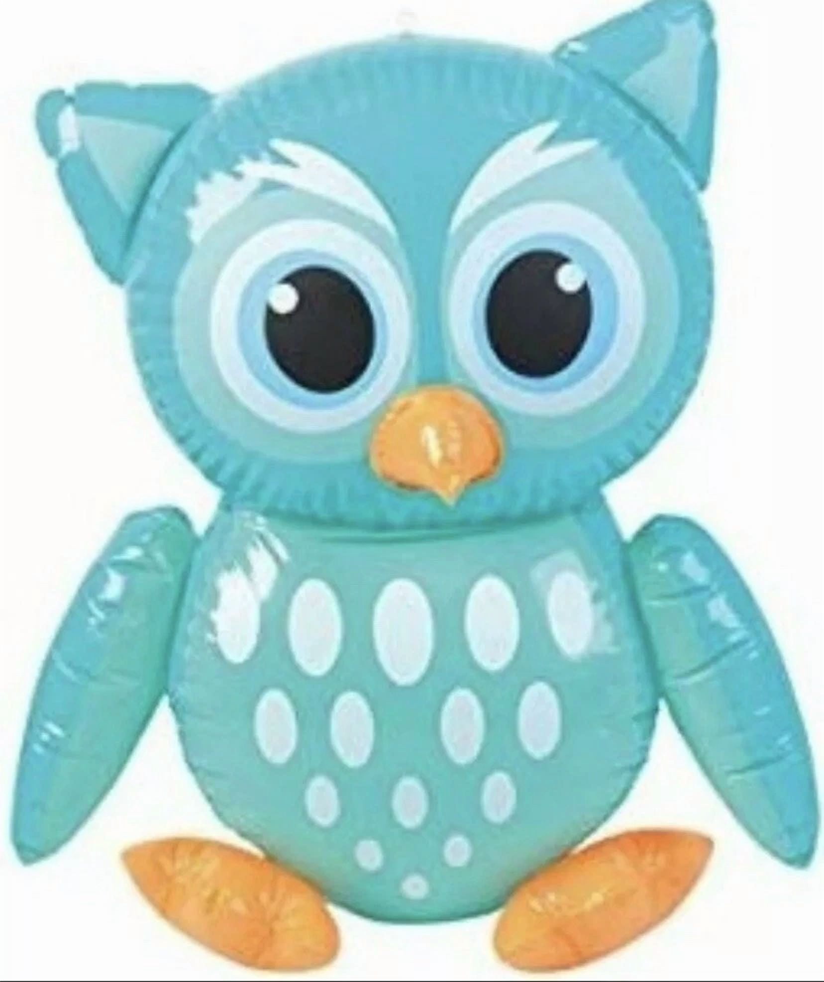 STARLIGHT- 24" Turquoise / Greenish - Inflatable Owl With Front Oval ...