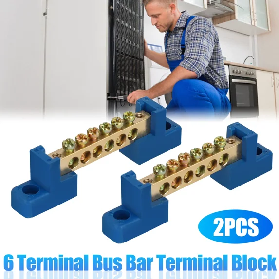 STARLIGHT- 2Pcs Power Distribution Terminal Block Screw Battery Bus Bar ...
