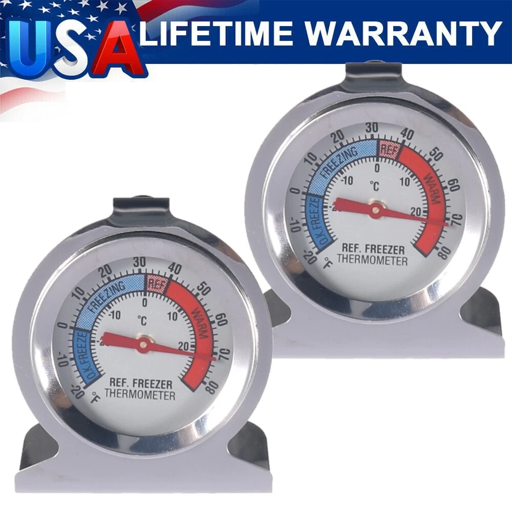 STARLIGHT- 2Pk Refrigerator Thermometer Freezer Kitchen Fridge ...