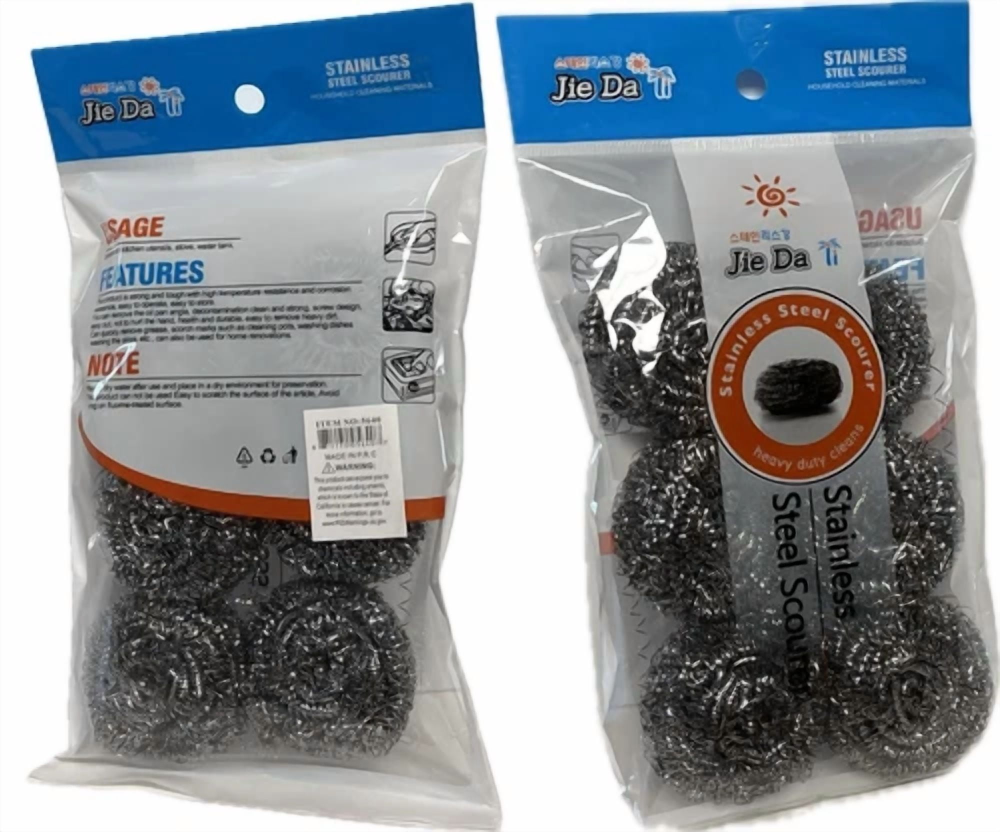 STARLIGHT- 2X6 Stainless Steel Dish Bowl Cleaning Spiral Scourers ...